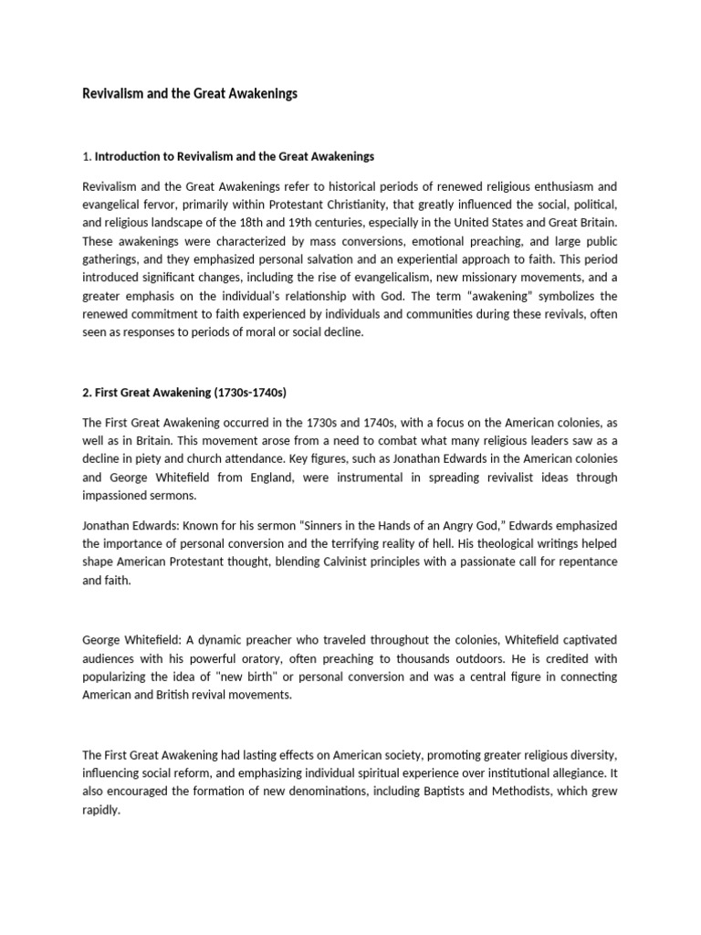 Church History Final Class | PDF | Christian Revival | Ecumenism