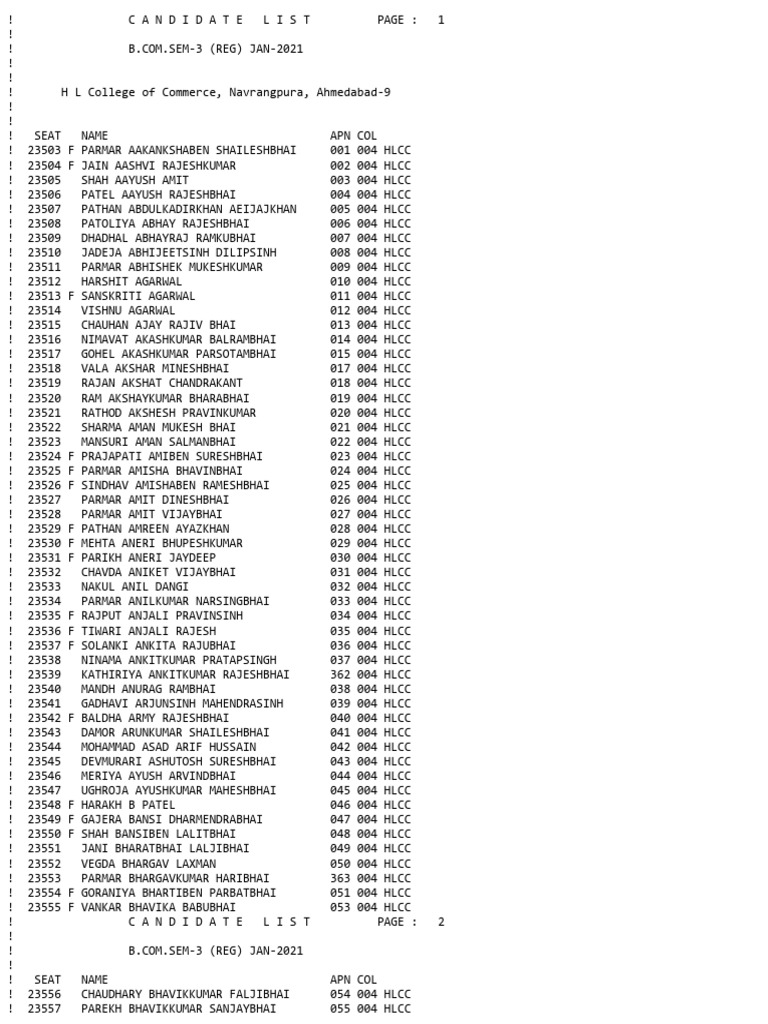 Bcom Sem 3 Reg Online | PDF