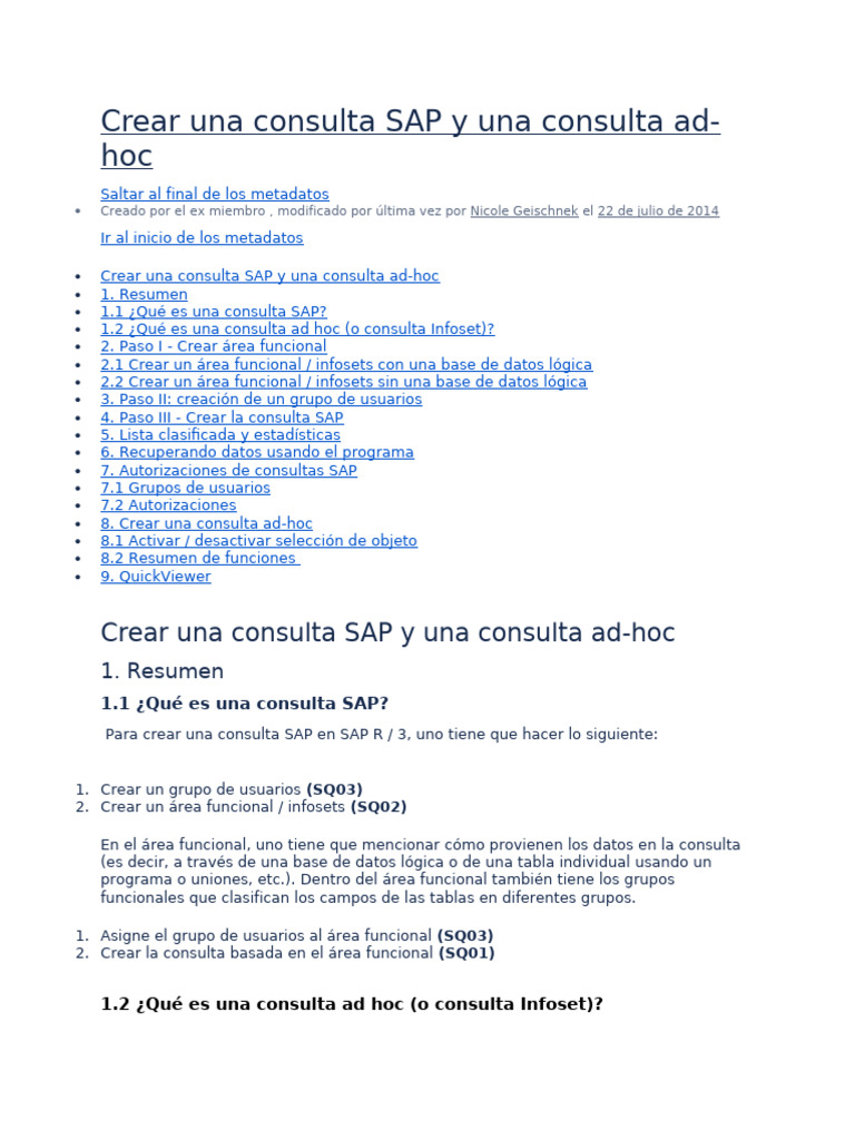 Manual Ad Hoc Query | PDF | Botón (Computación) | Bases de datos