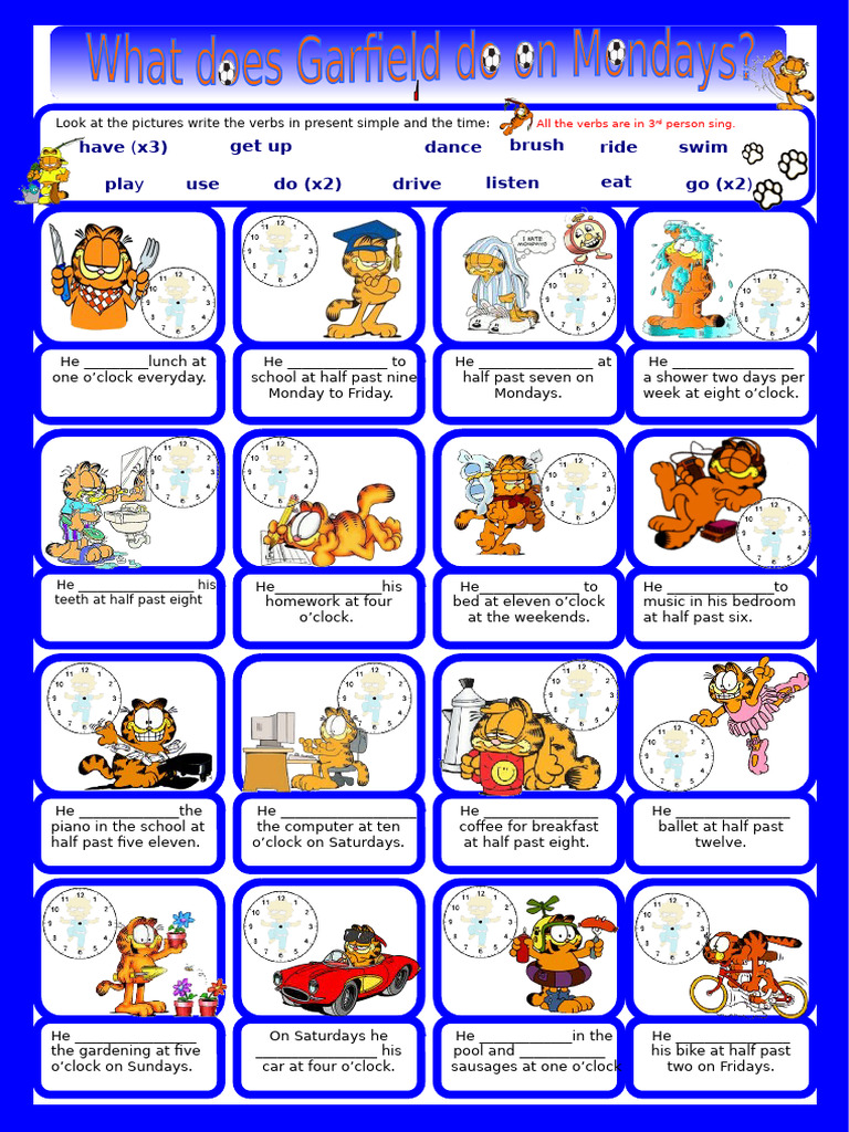 4g Support Present Simple and Time 2 | PDF