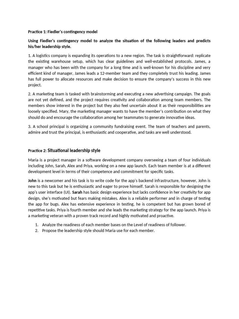 Chap 12. Practice part 2 | PDF | Leadership | Creativity Chap 12. Practice part 2 | PDF | Leadership | Creativity