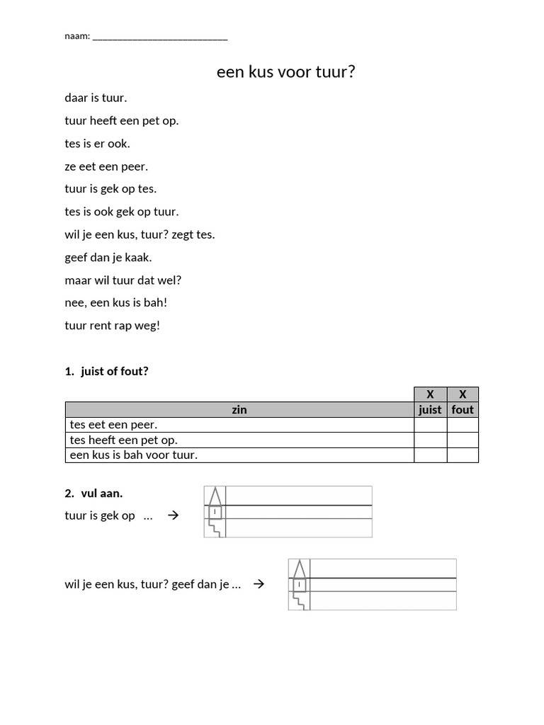 Een Kus Voor Tuur | PDF