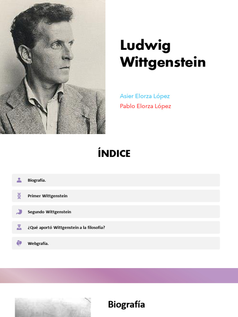 Presentación de Wittgenstein | PDF