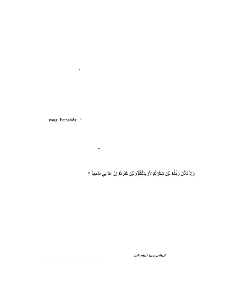 Makna Azab dalam Surah Ibrahim 7 | PDF