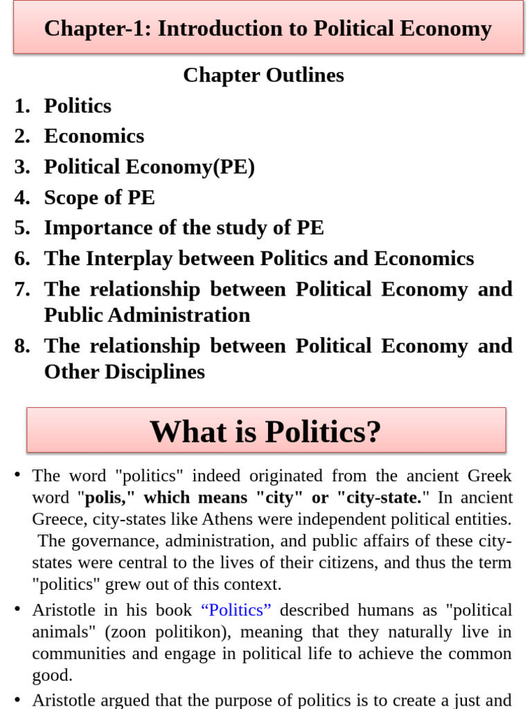 Chapter-1 Introduction To Political Economy | PDF | Economics ...