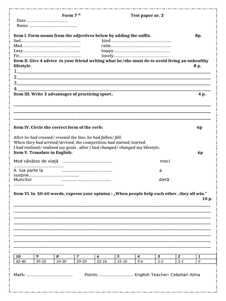 UNIT 1, A 2.3 | PDF | English Language | Verb