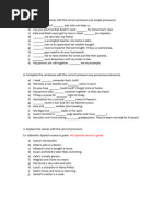 Pronouns Worksheet With Answer Key | PDF