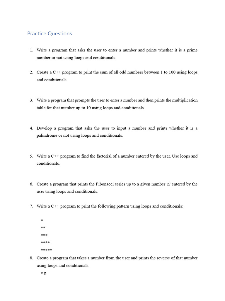 Practice Question | PDF | Numbers | Algorithms And Data Structures