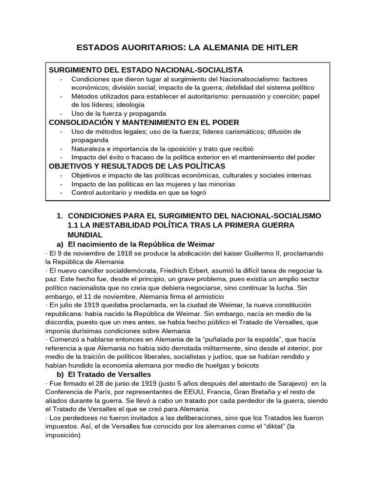Estados Autoritarios: Hitler | PDF | Alemania nazi | Adolf Hitler