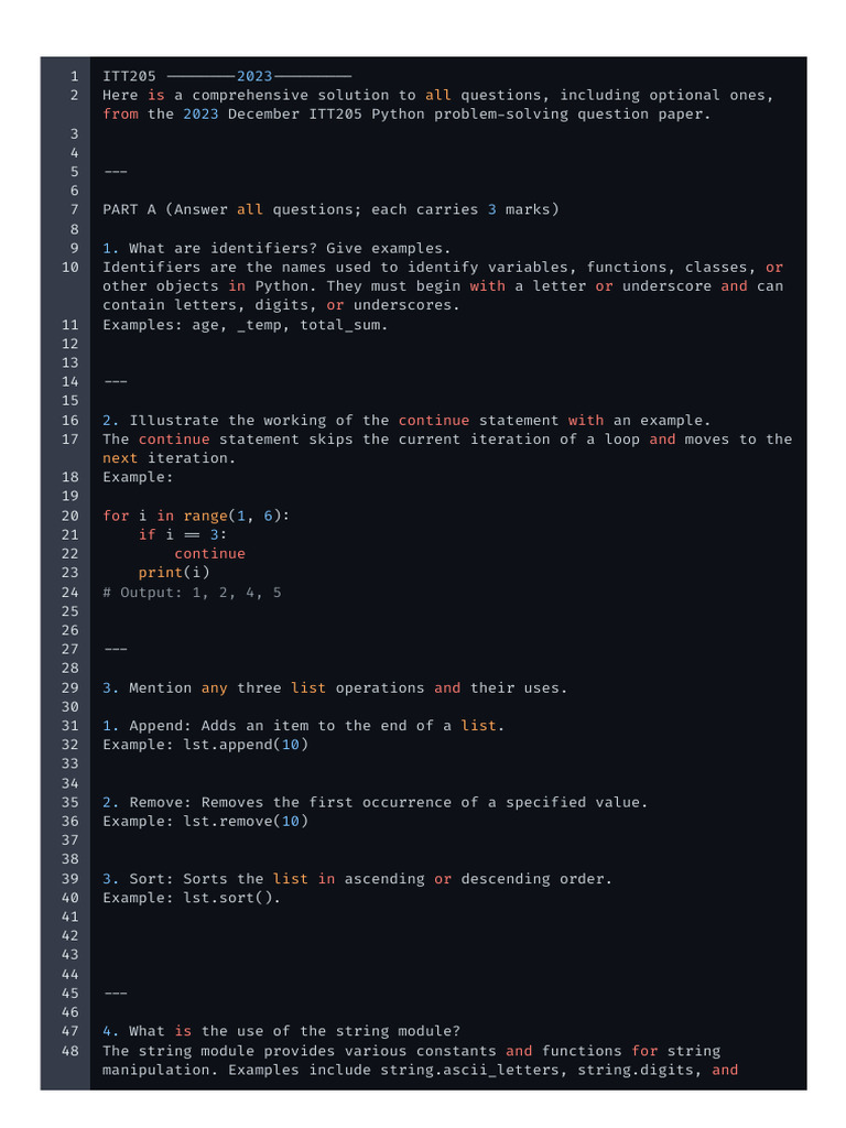 2023 ITT205 | PDF | Method (Computer Programming) | Constructor (Object Oriented Programming)