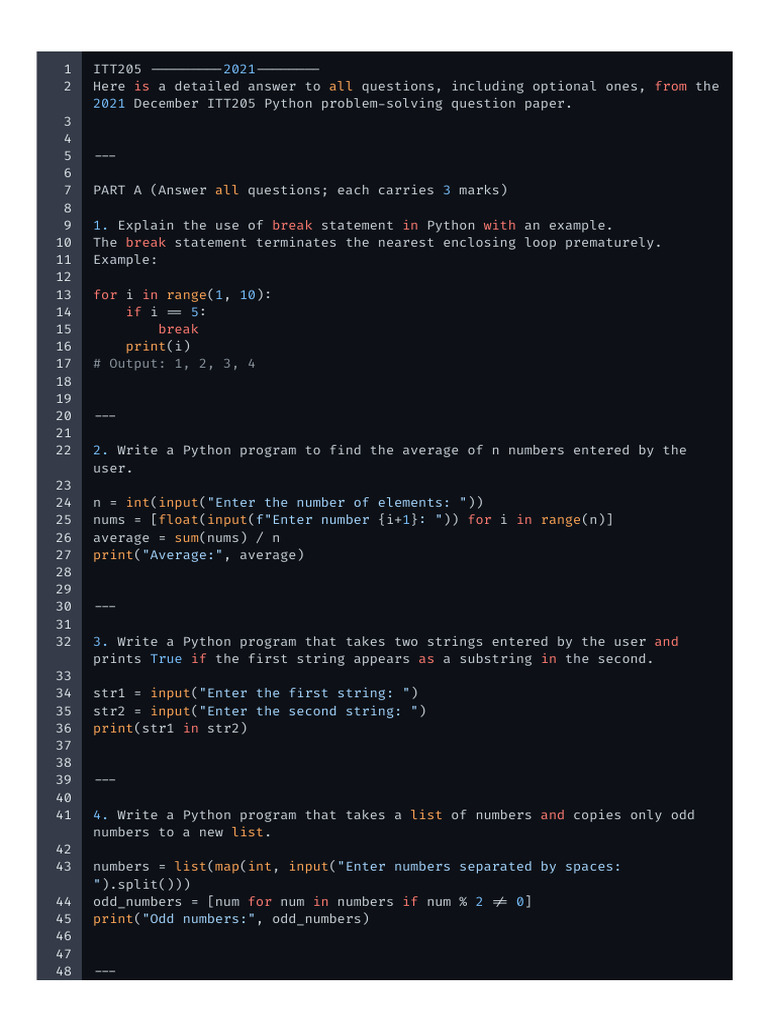 2021 ITT205 | PDF | Parameter (Computer Programming) | Programming Paradigms