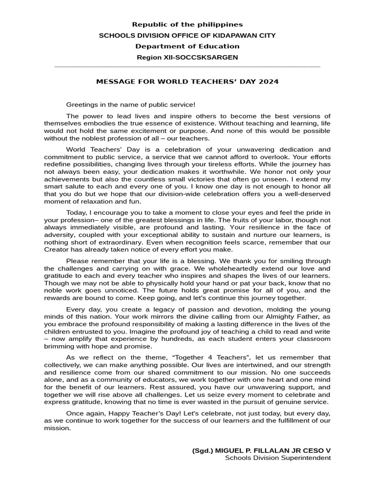 WTD Revised Message - SDS | PDF