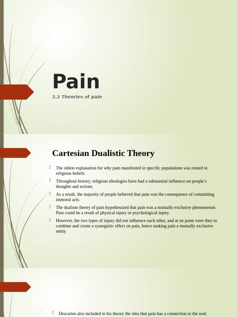 Theories of Pain | PDF | Pain | Neuroscience