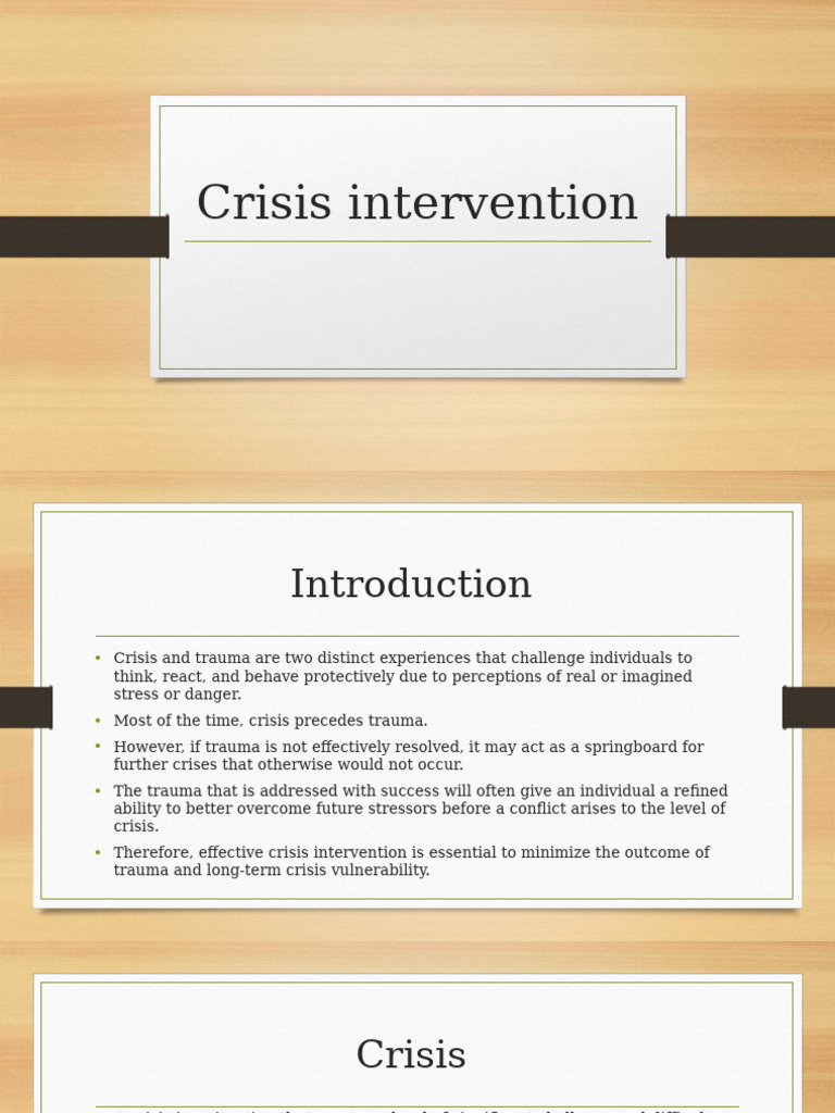 Crisis Intervention | PDF | Psychological Trauma | Psychotherapy