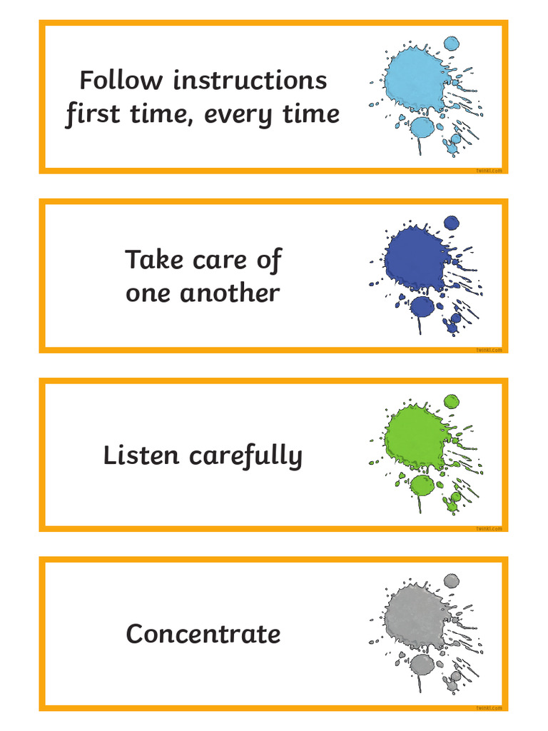 T C 255009 Ks2 Art Themed Class Charter Cards Ver 1 | PDF