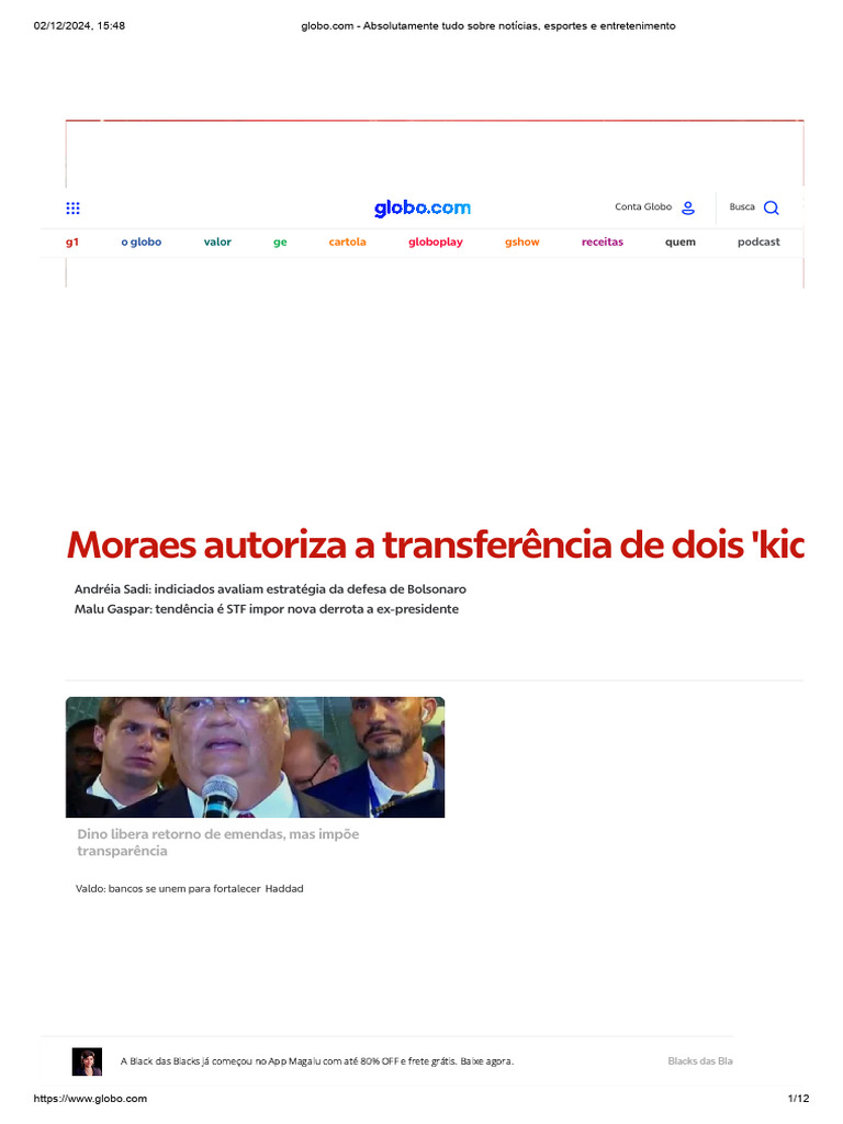 globo.com - Absolutamente tudo sobre notícias, esportes e ...