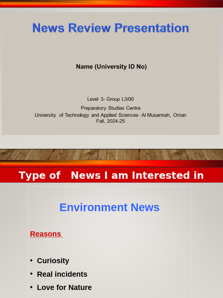 News Review Presentation, Fall 2024 | PDF