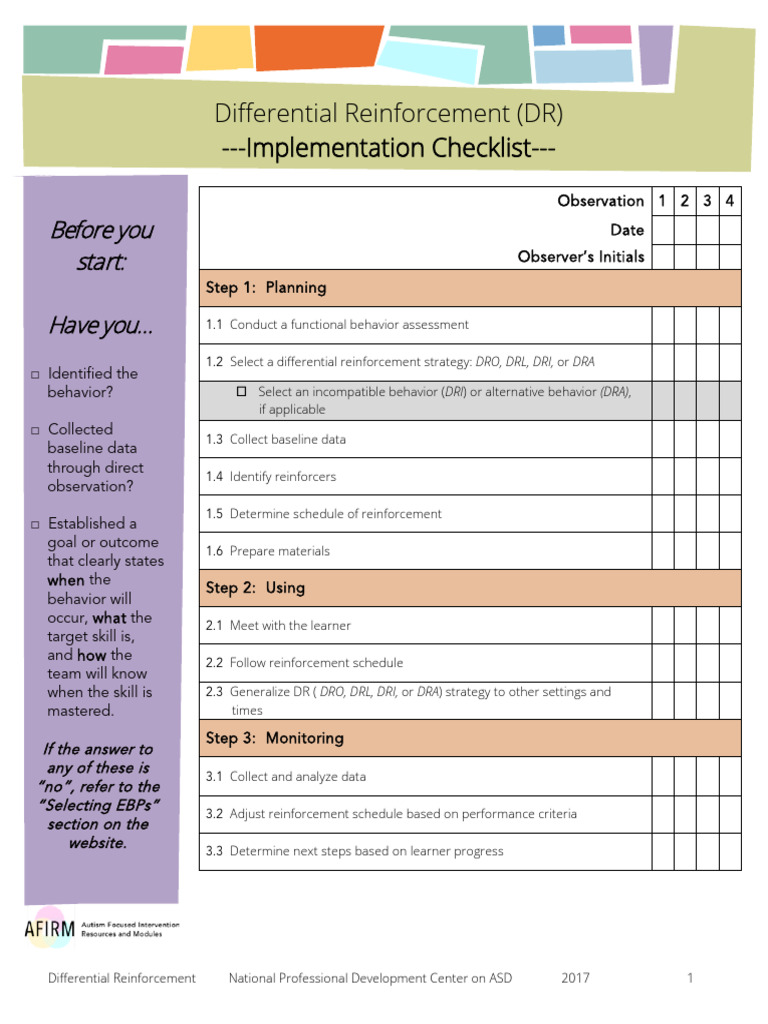 DR Implementation Checklist | PDF