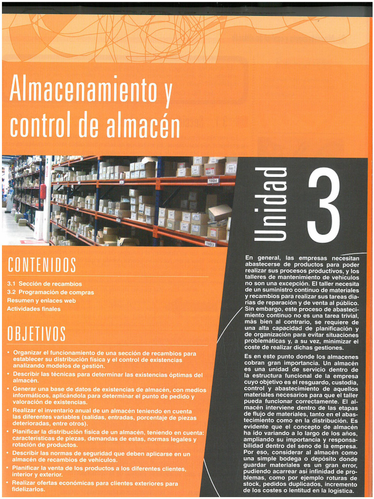 Tema 3 Almacenamiento y Control de Almacen | PDF