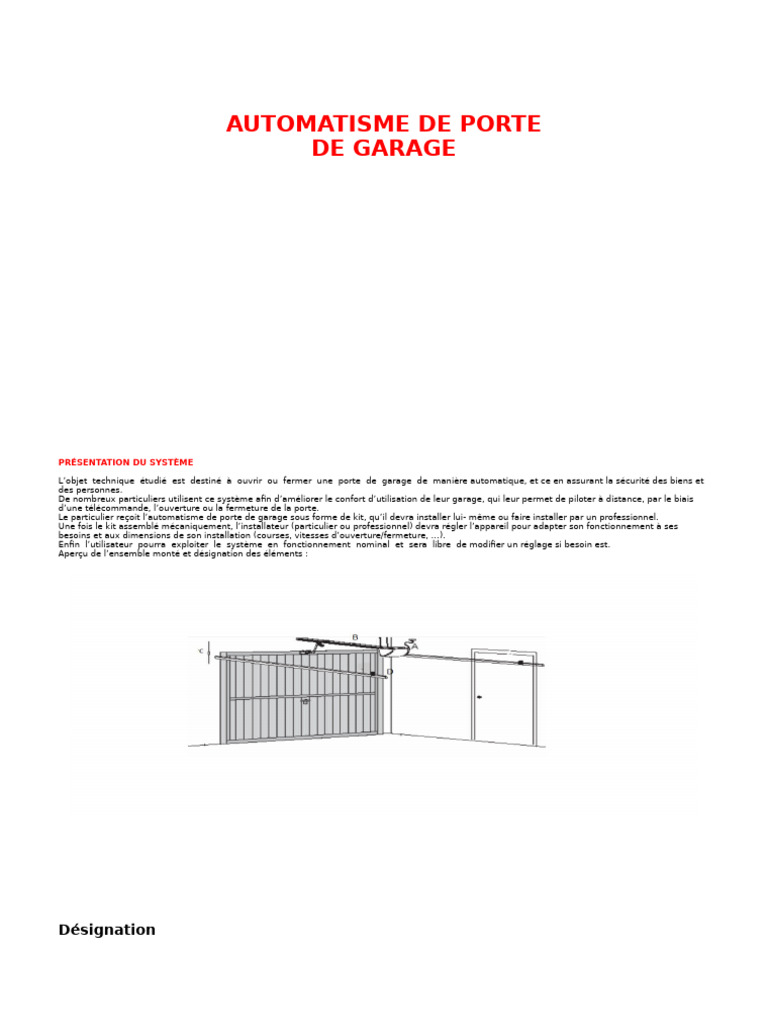 Automatisme de Porte | PDF | Télécommande