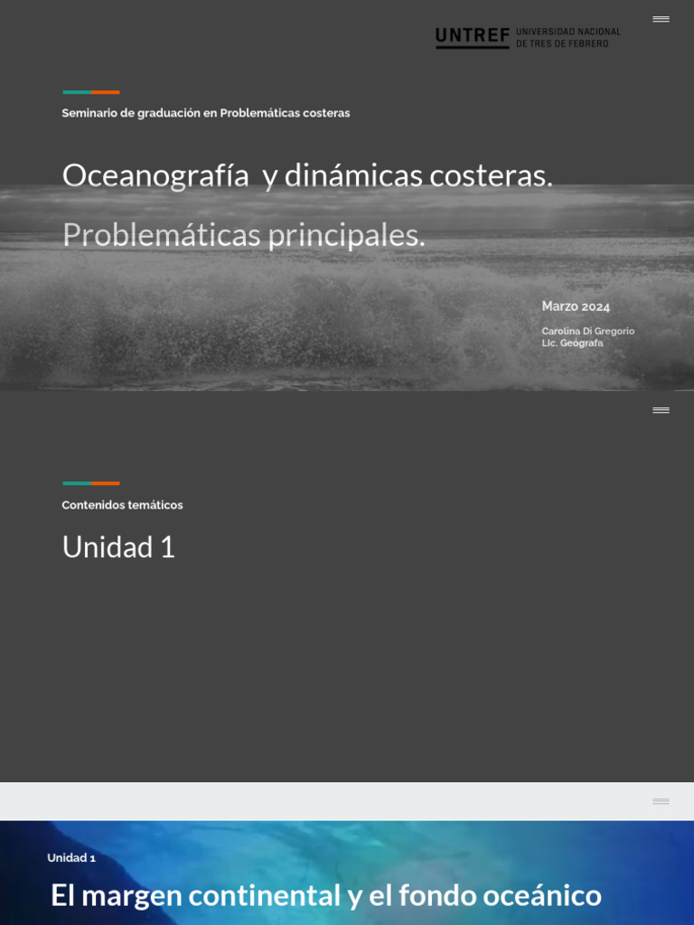 Seminario Oceanos U1 | PDF | Placa continental | Mar