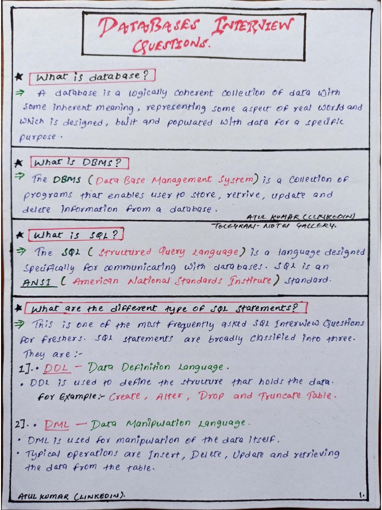 ?Database?Interview Series | PDF