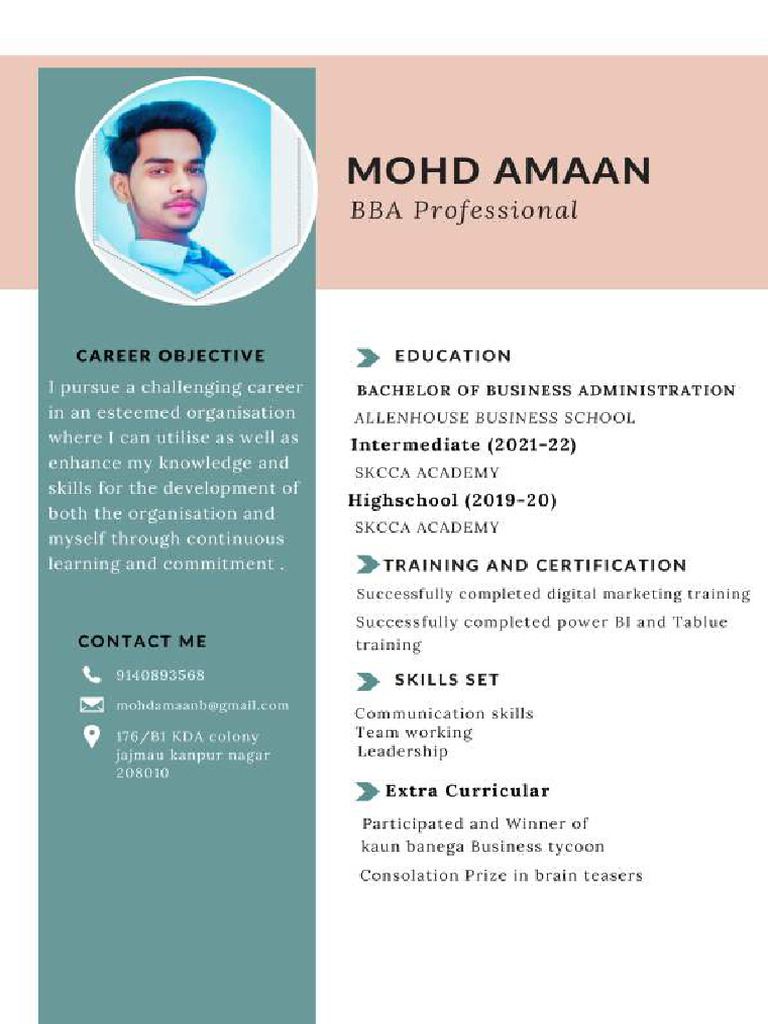 Mohd Amaan CV | PDF
