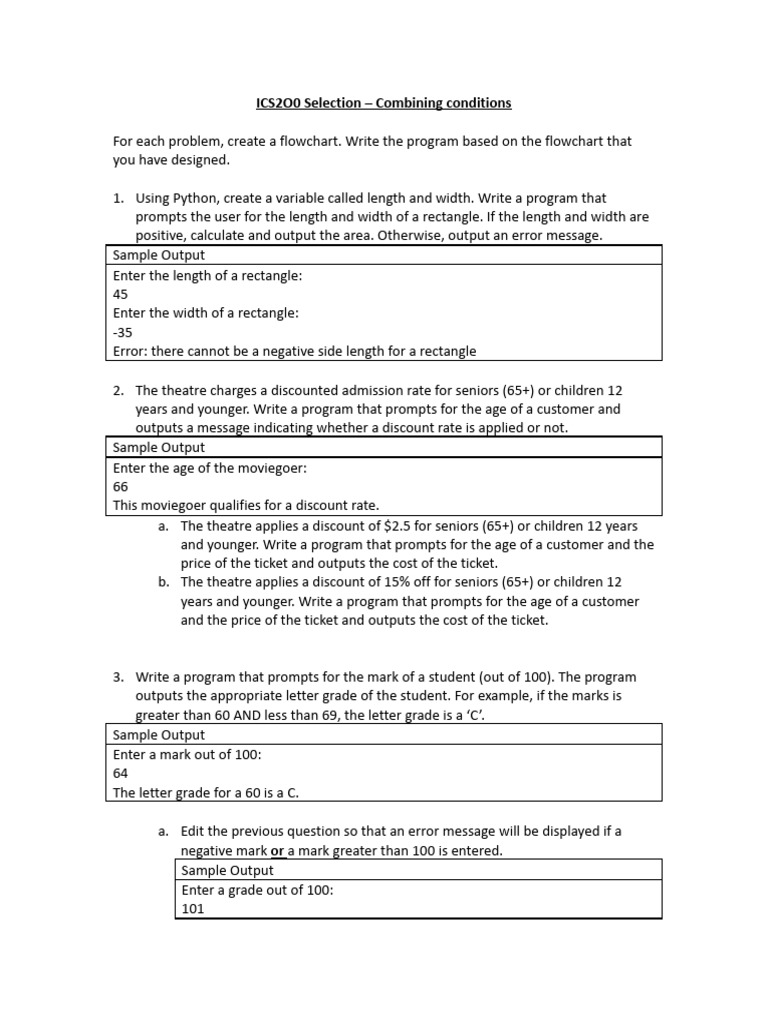 Exercise 4 - Boolean Operators | PDF
