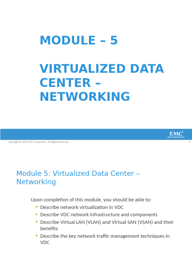 CIS Module 5 VDC Networking | PDF | Computer Network | Virtualization