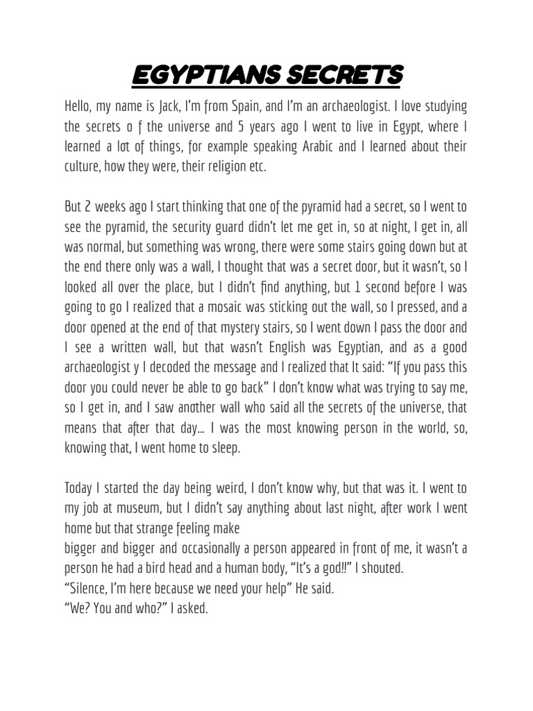 EGYPTIANS SECRETS | PDF