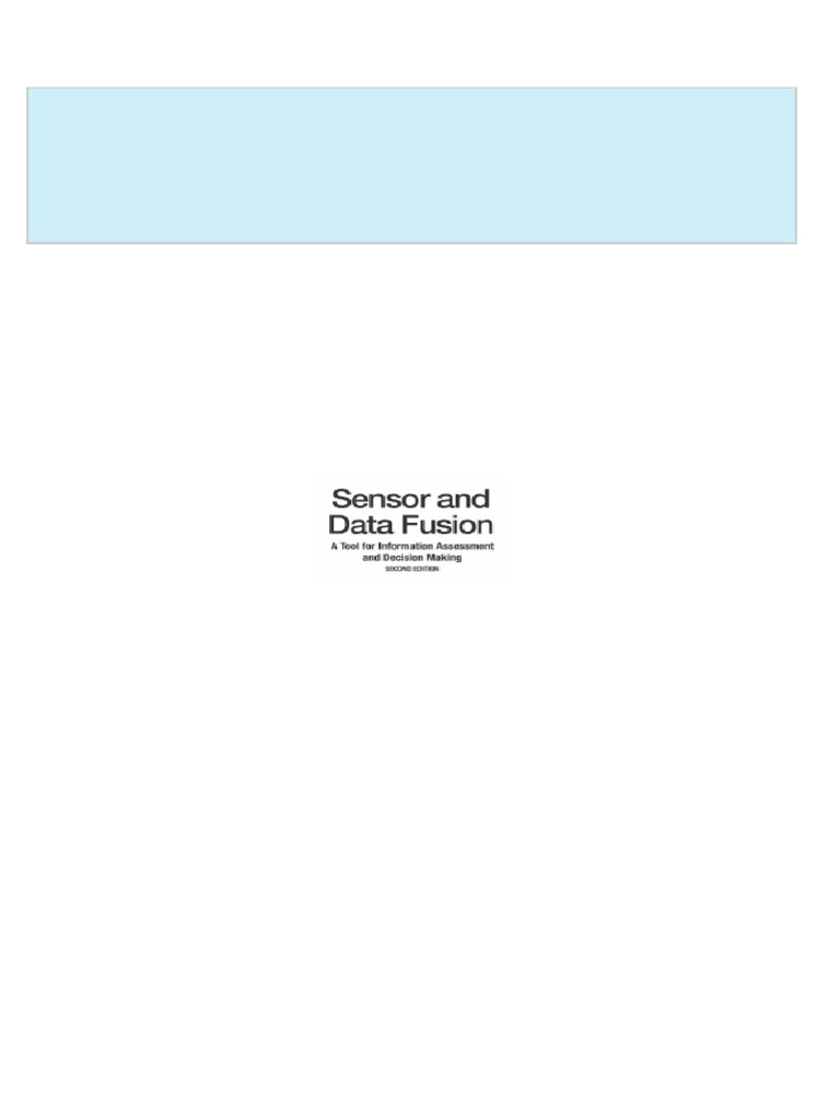 Instant ebooks textbook Sensor and data fusion a tool for information ... Instant ebooks textbook Sensor and data fusion a tool for information ...