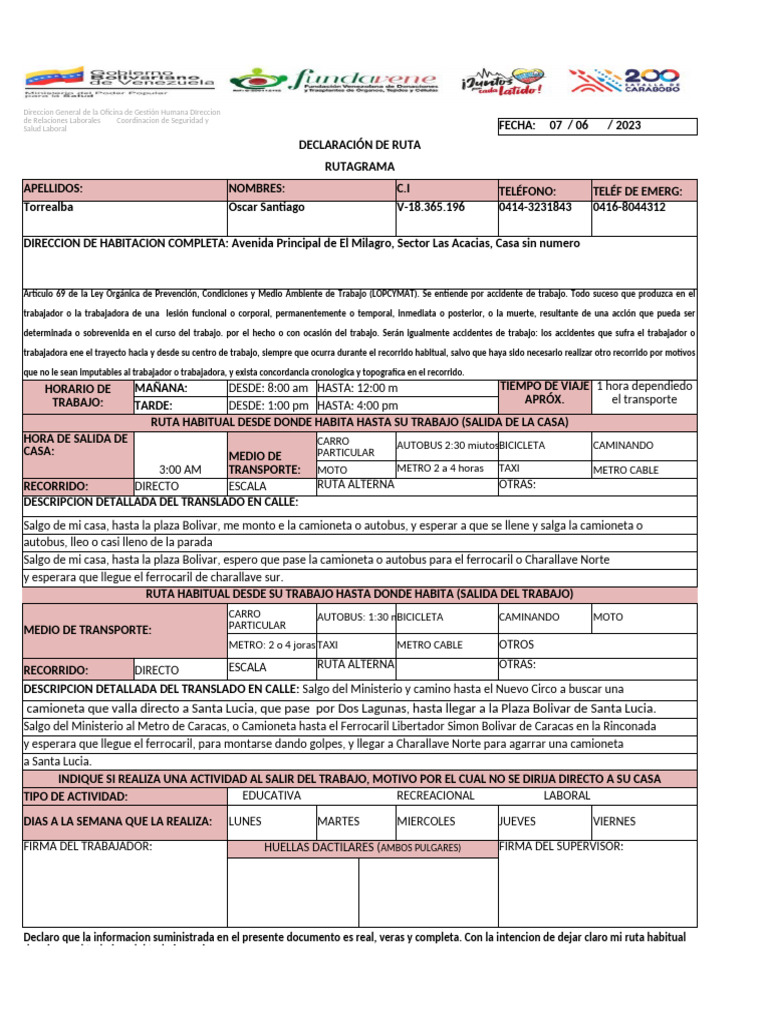 FORMATO DE RUTAGRAMA 30-05-2023 | PDF