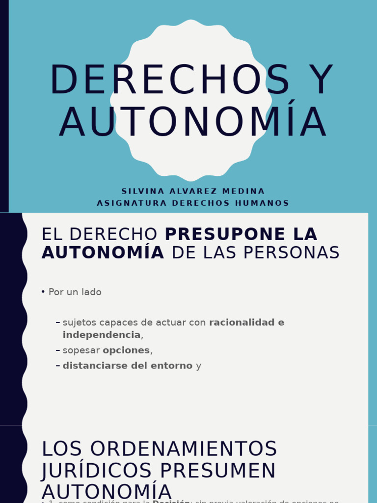 Clase 4 Derechos y Autonomía | PDF | Matrimonio | Autonomía