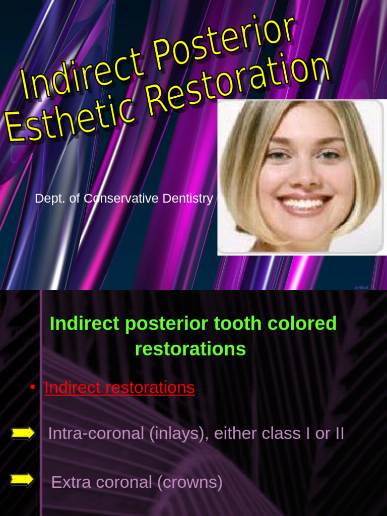15 - Final Indirect Posterior Esthetic Restoration | PDF | Dental ...