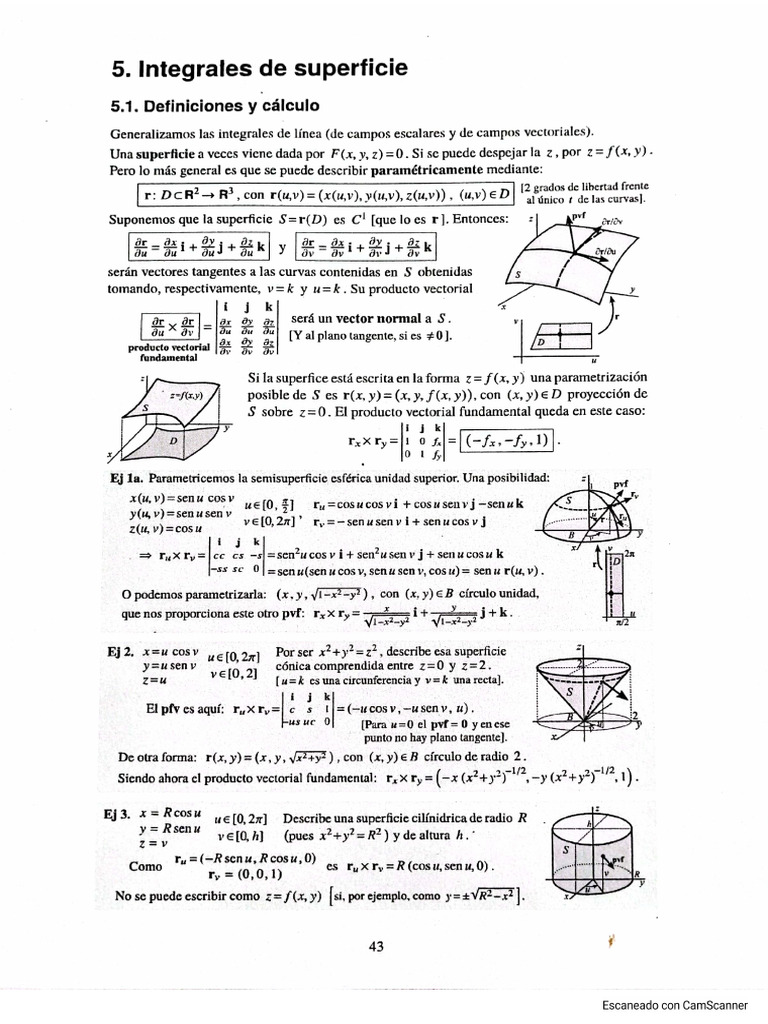 Integrales de Superficie | PDF