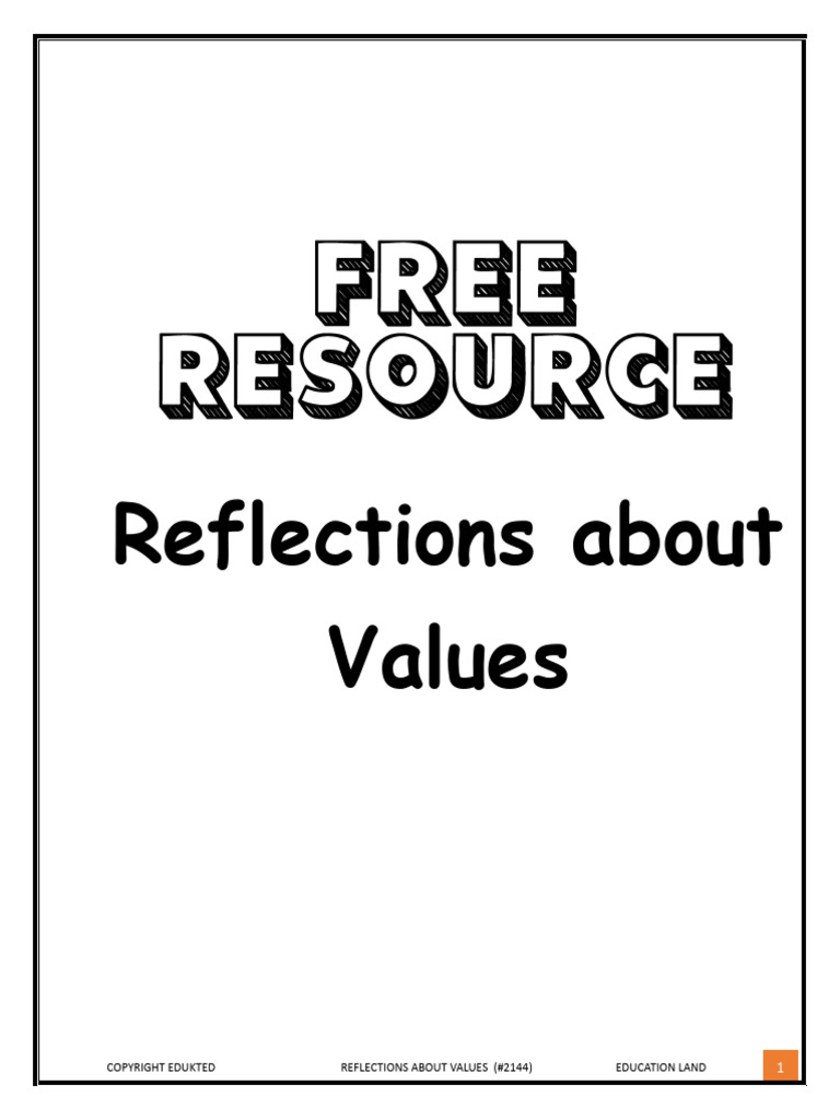 Reflections About Values | PDF | Copyright