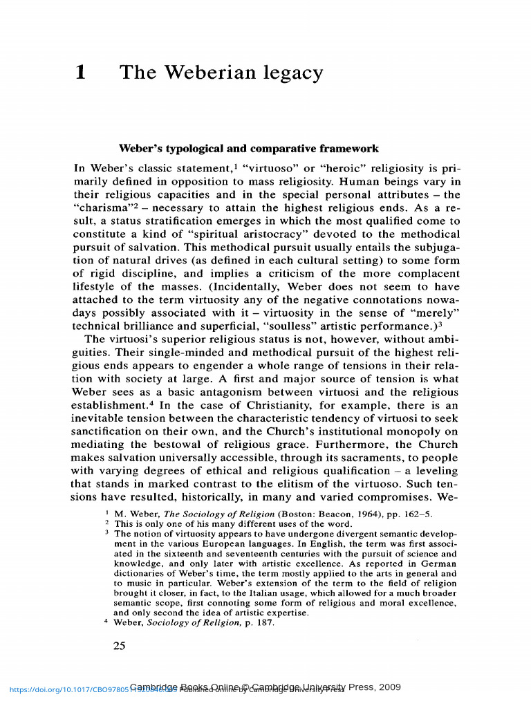 The weberian legacy | PDF | Max Weber | Sociology
