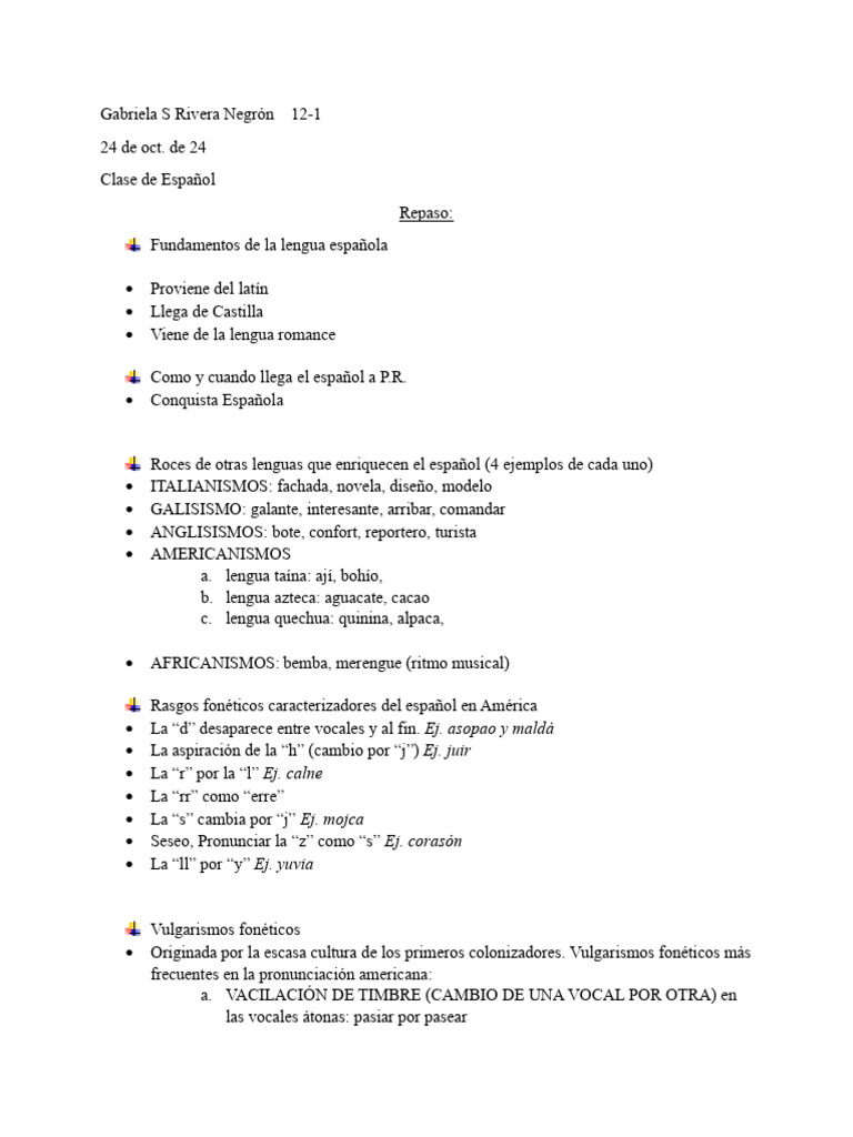 Repaso Unidad 2 | PDF | Lengua española | Palabra