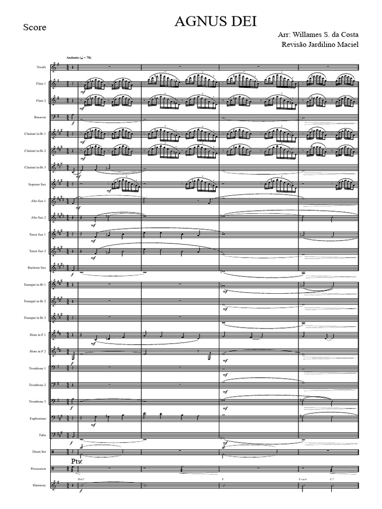 Partitura de Agnus Dei - Jotta A | PDF