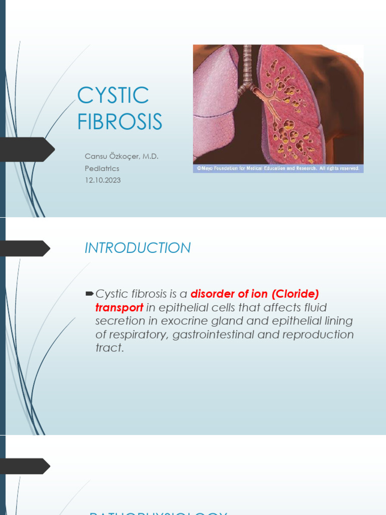 5- Cystic Fibrosis | PDF | Respiratory Diseases | Medical Specialties