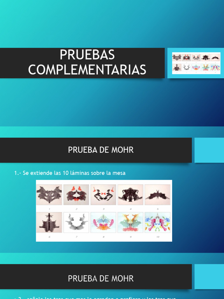Tema 4 - PRUEBAS COMPLEMENTARIAS | PDF