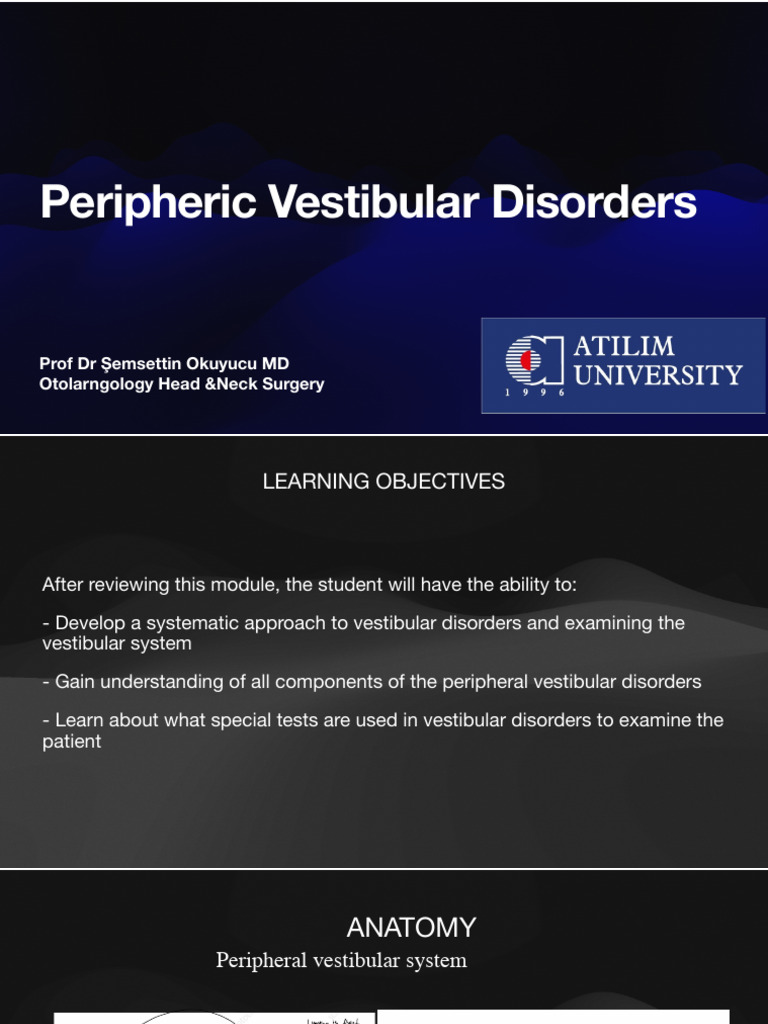 Peripheral Vestibular Disorders Overview | PDF | Vertigo | Vestibular ...