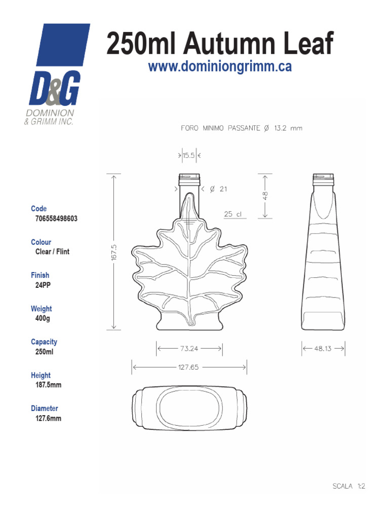 250ml Leaf bottle | PDF