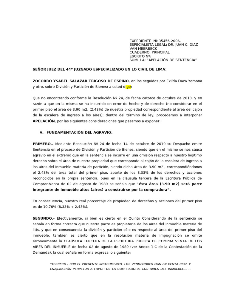 Apelación SENTENCIA LA CALERA | PDF | Sentencia (ley) | Apelación