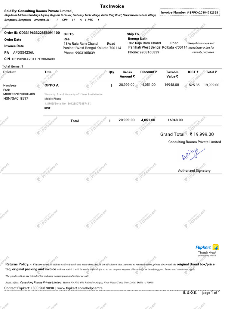Flipkart Swarup - With Watermark - 1 | PDF | Taxes
