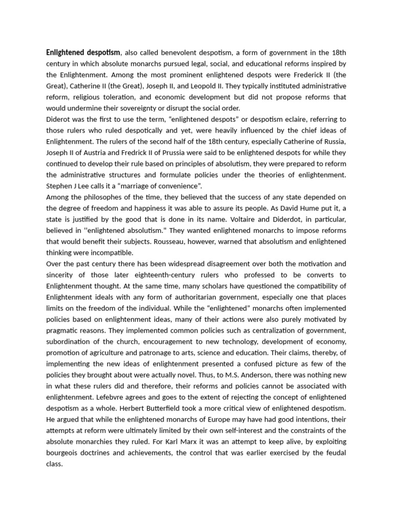 Enlightened despotism | PDF | Mercantilism | Science