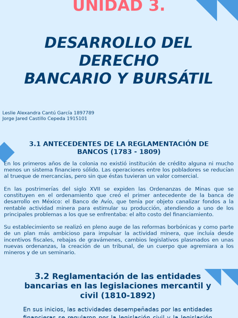 Evolución del Derecho Bancario en México | PDF | Bancos | México