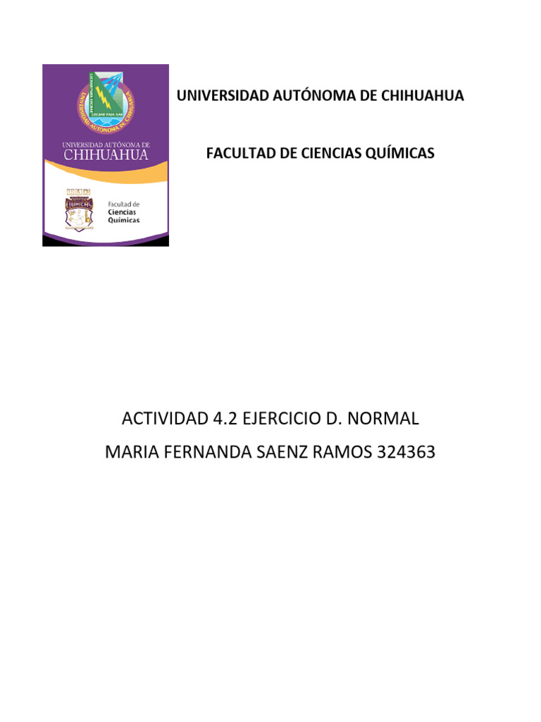 Actividad 4.2 Ejercicio D. Normal Maria Fernanda Saenz Ramos 324363 ...