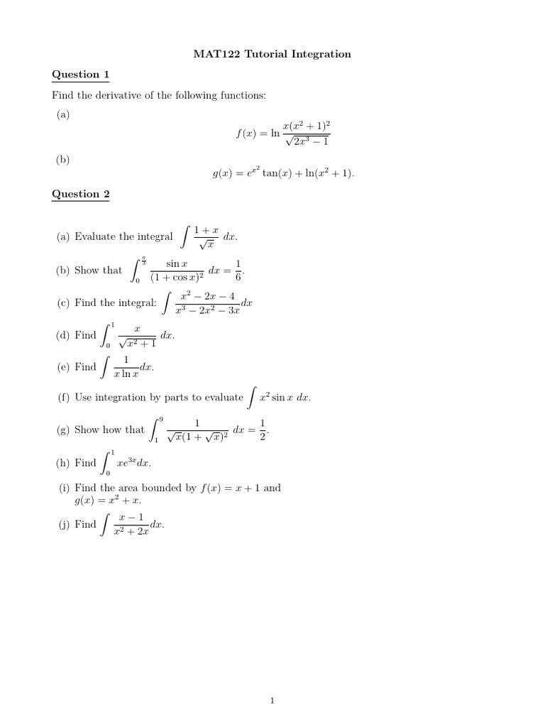 Tutorial_integration (1) | PDF