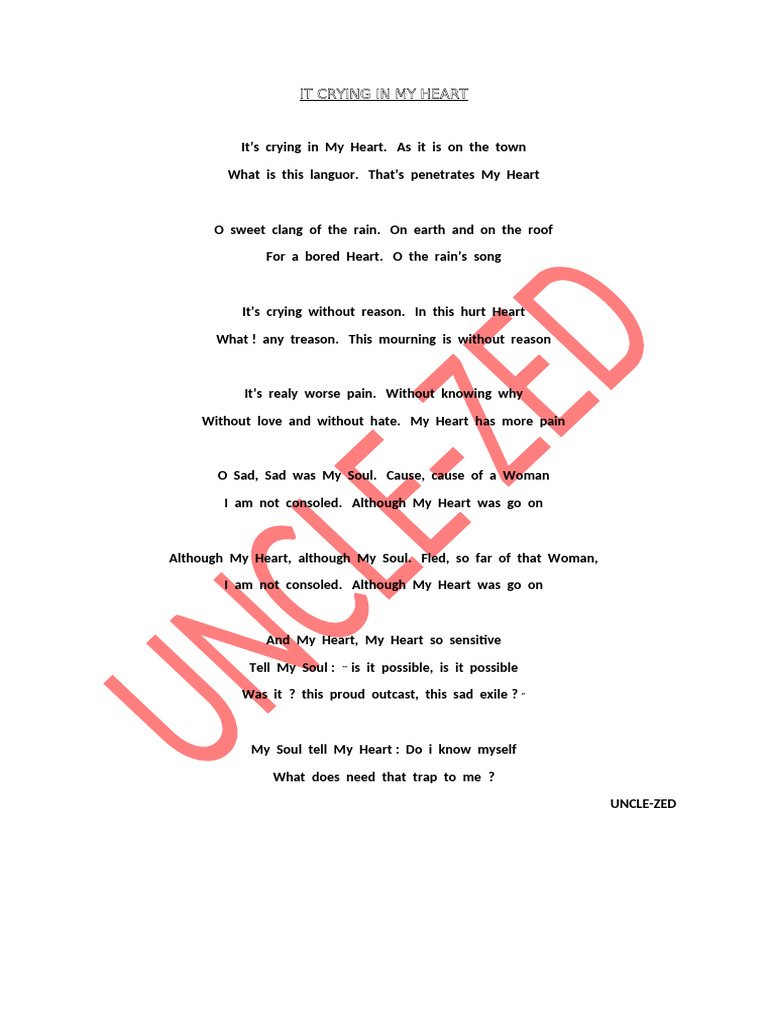 Emotional Heartbreak Poem Analysis | PDF